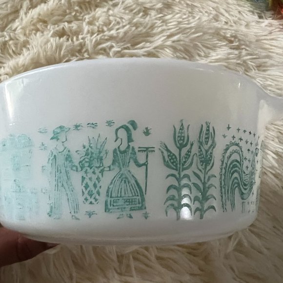 Pyrex | Dining | Vintage Pyrex Casserole Dish Amish Butterprint Pattern ...